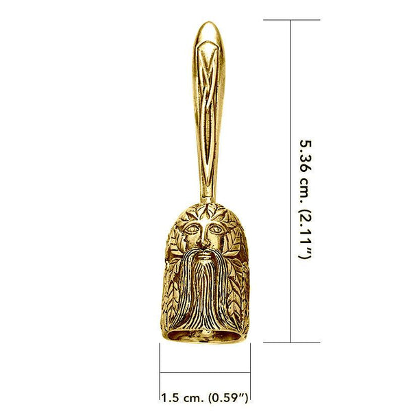 The Green Man Hand Bell in 14 Karat Yellow Gold GPD6187