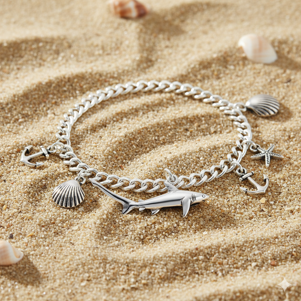 Thresher Shark Sterling Silver Charm TCM716