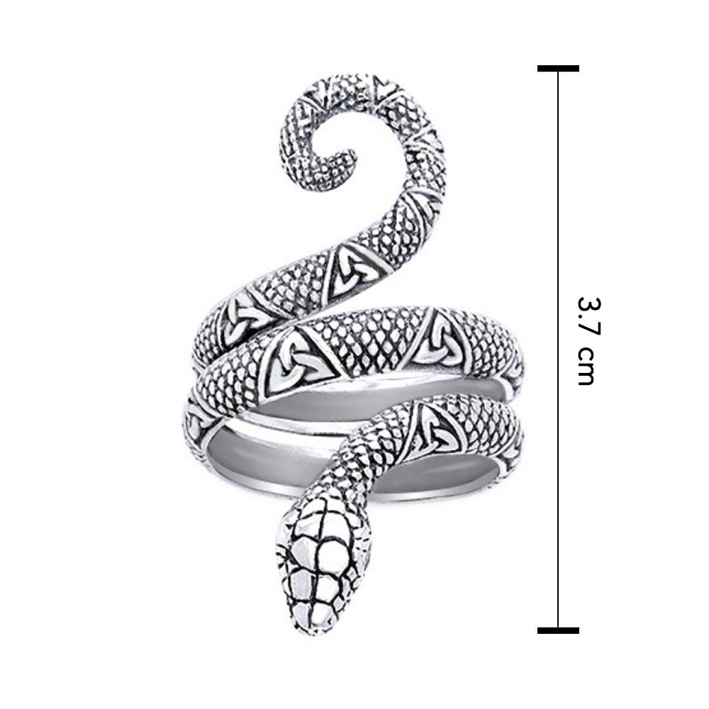 Celtic Trinity Knot Snake Ring TRI563 – Peter Stone Jewelry