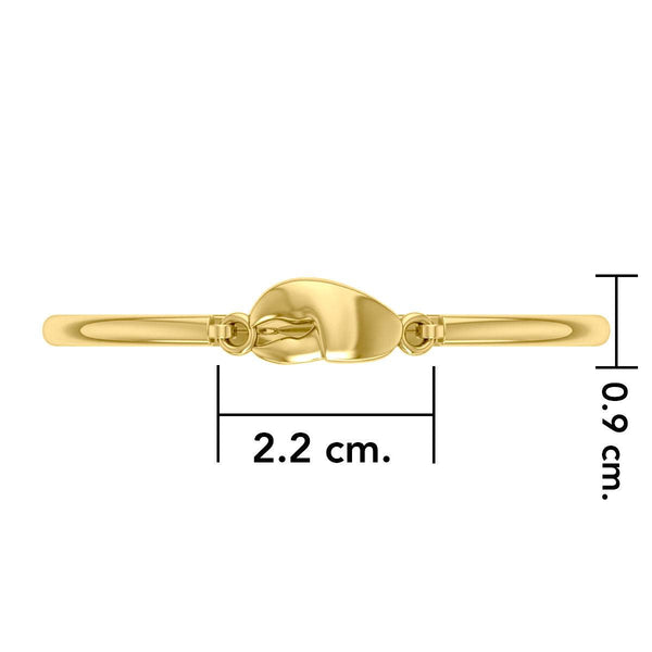 Lobster Claw Solid Gold Spring Lock Bracelet GBA176