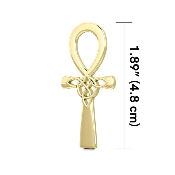 Celtic Ankh Solid Gold Pendant – Symbol of Eternal Life & Spiritual Unity