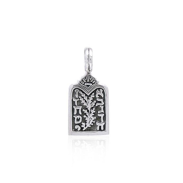 Ten Commandments Silver Pendant TP3536 – Peter Stone Jewelry