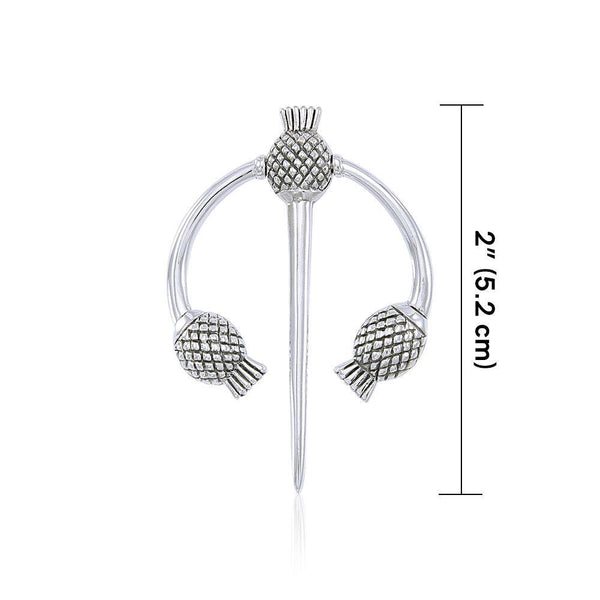 Colgante de cardo plateado Danu TPD1234
