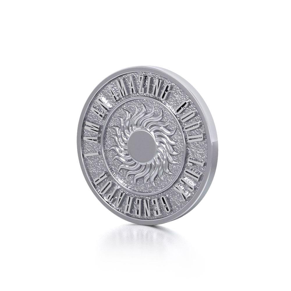Wonderful I am an Amazing Good Luck Generator Silver Small Empower Coi