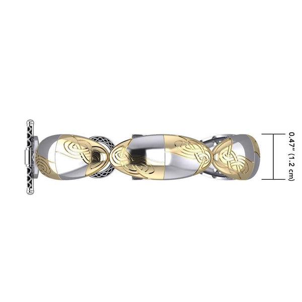 Danu Celtic Sterling Silver and Gold Bracelet MBL113