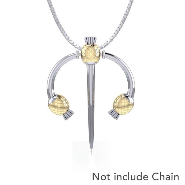 A resilient Irish pride ~ Sterling Silver Goddess Danu-inspired Thistl
