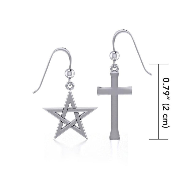 Five-Pointed Star Sterling Silver Earrings TER199